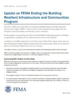 Update on FEMA Ending the Building Resilient Infrastructure and ...